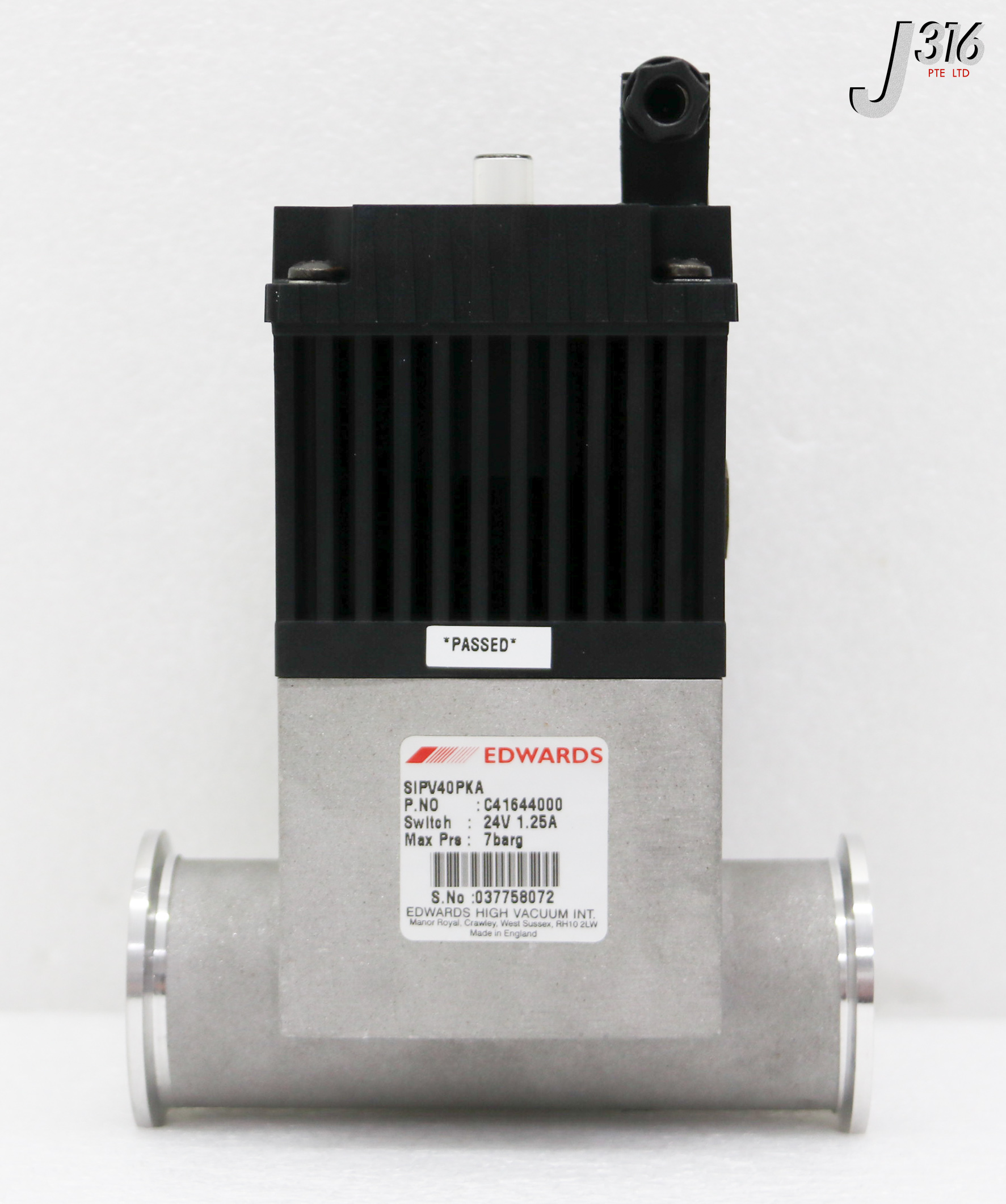 38257 EDWARDS PNEUMATIC SEALED BELLOWS VACUUM VALVE, SIPV40PKA ...