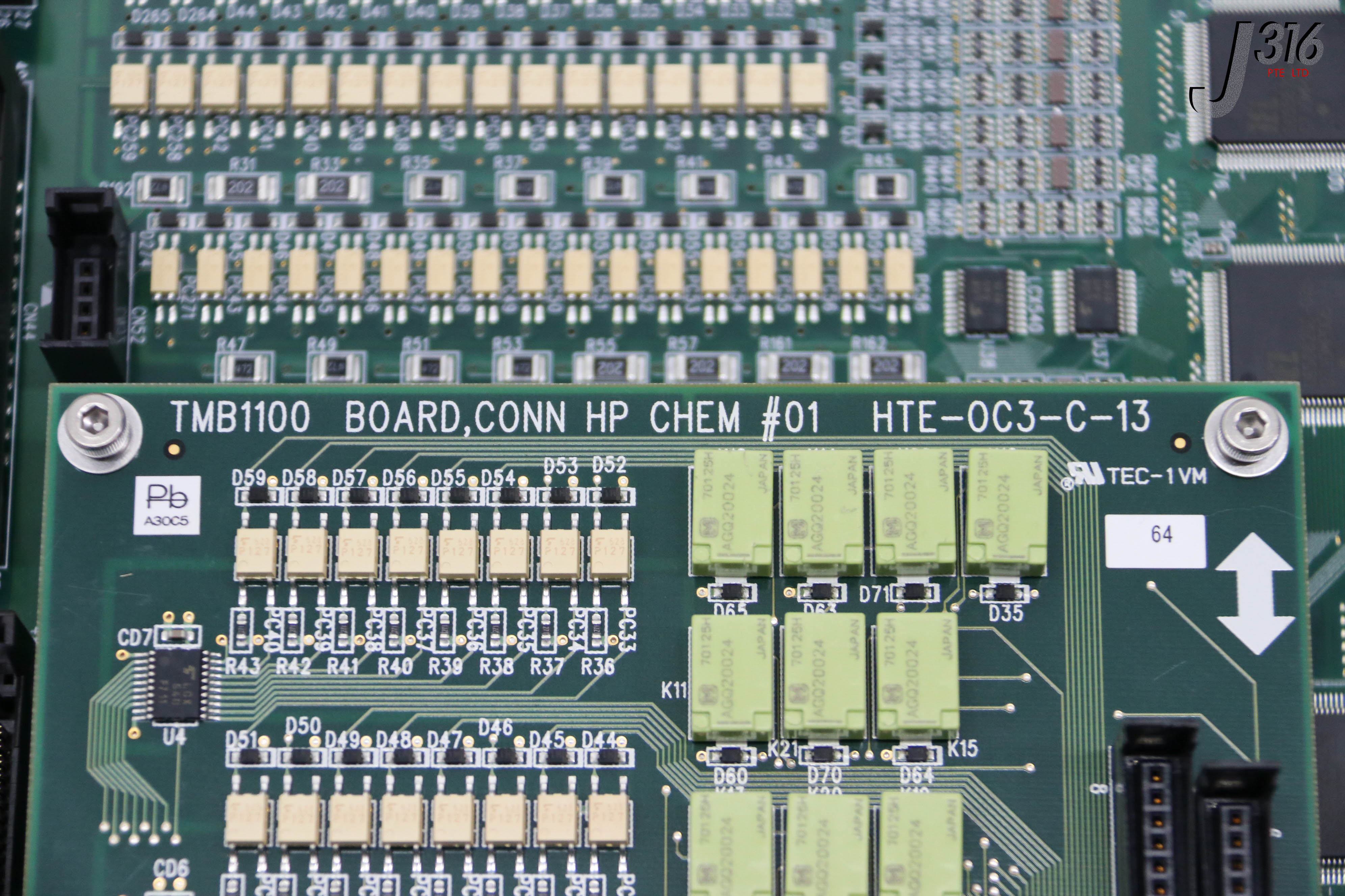 38292 TOKYO ELECTRON PCB TMB1700, BOARD, IO HP #01B, W/ TMB1100, BOARD ...