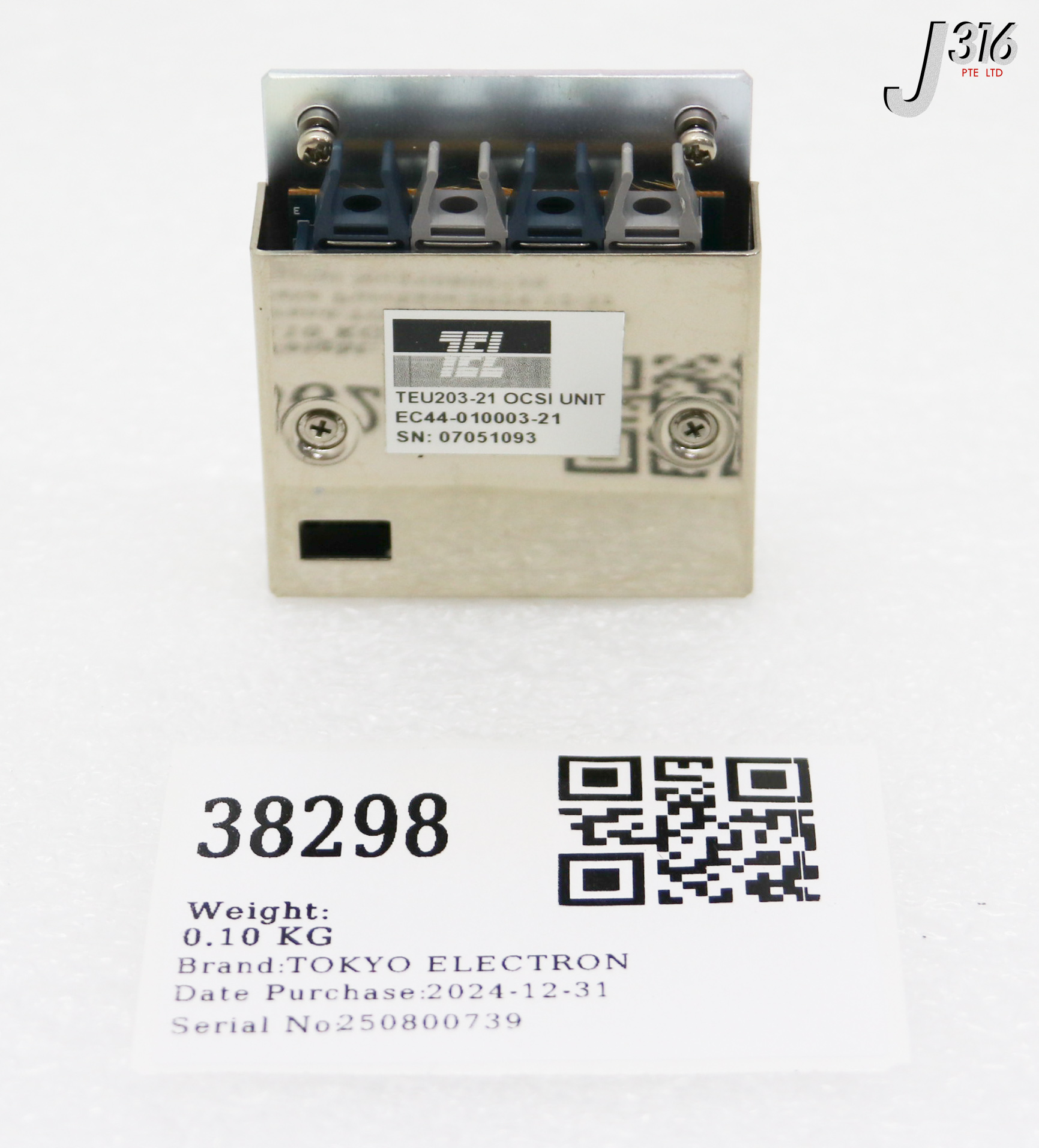 38298 TOKYO ELECTRON MODULE ASSY, OCSI UNIT EC44-010003-21 TEU203-21 ...