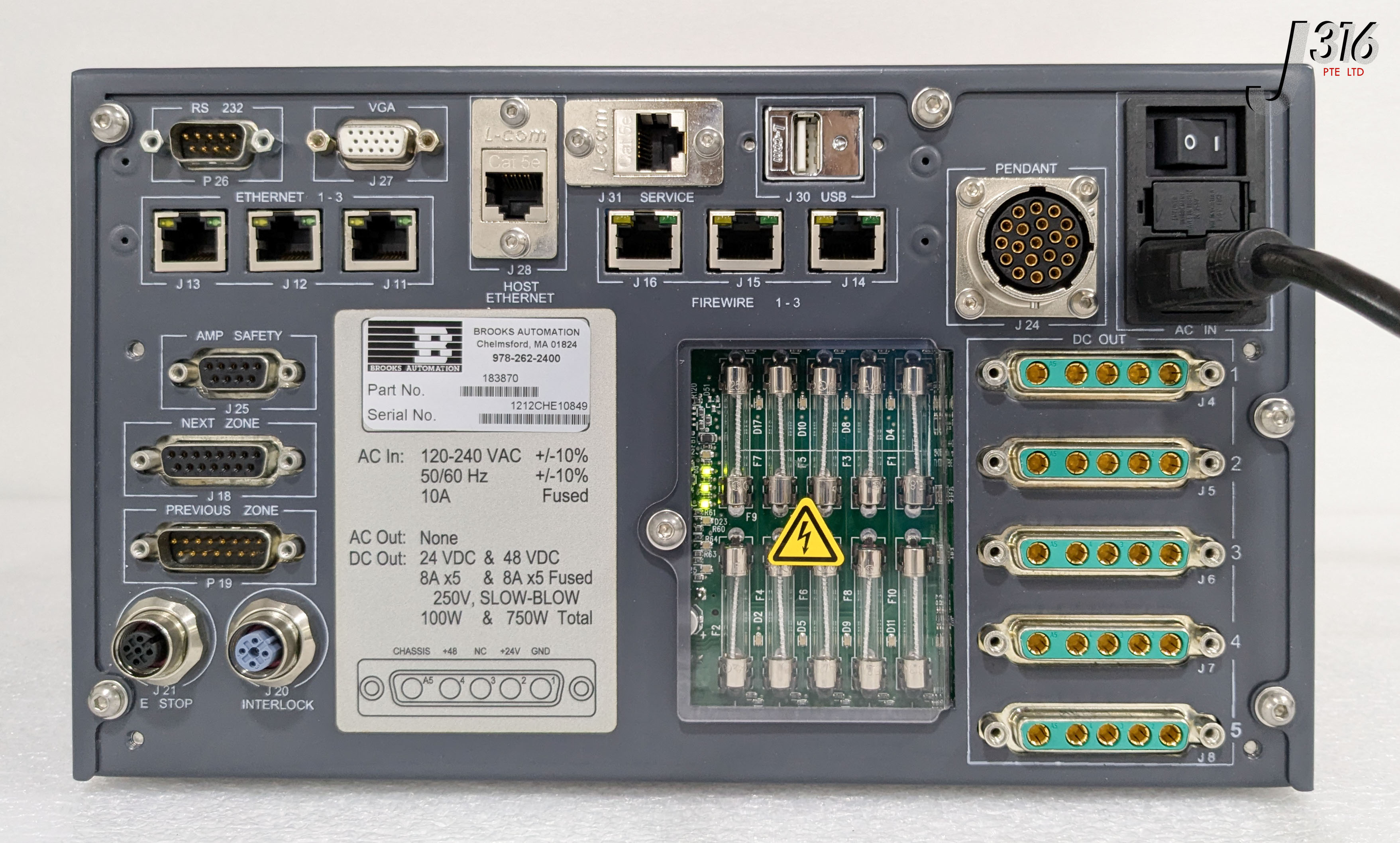 38394 BROOKS AUTOMATION ROBOT CONTROLLER 183870 – J316Gallery