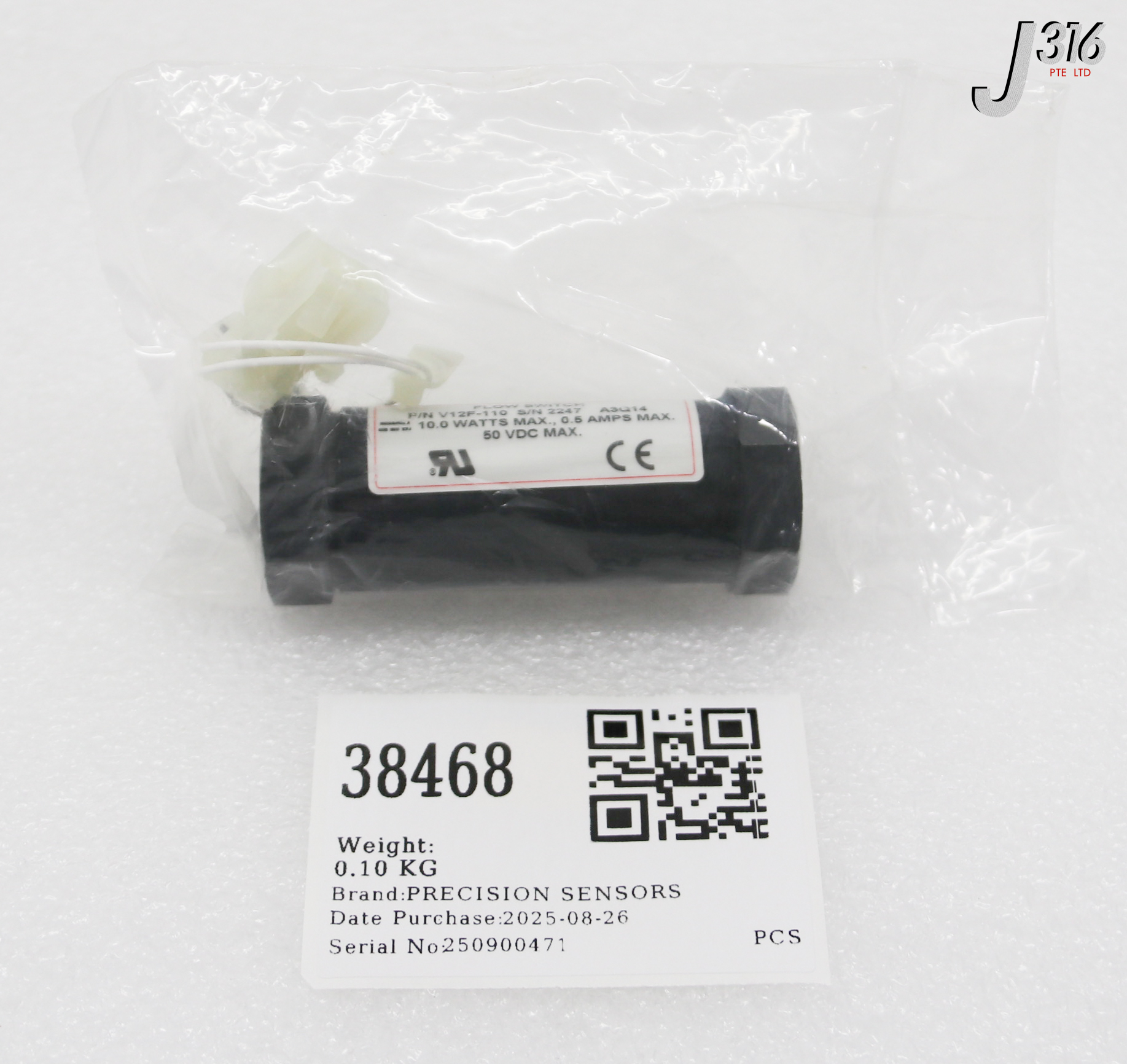 38468 PRECISION SENSORS FLOW SWITCH (NEW) V12F-110 – J316Gallery