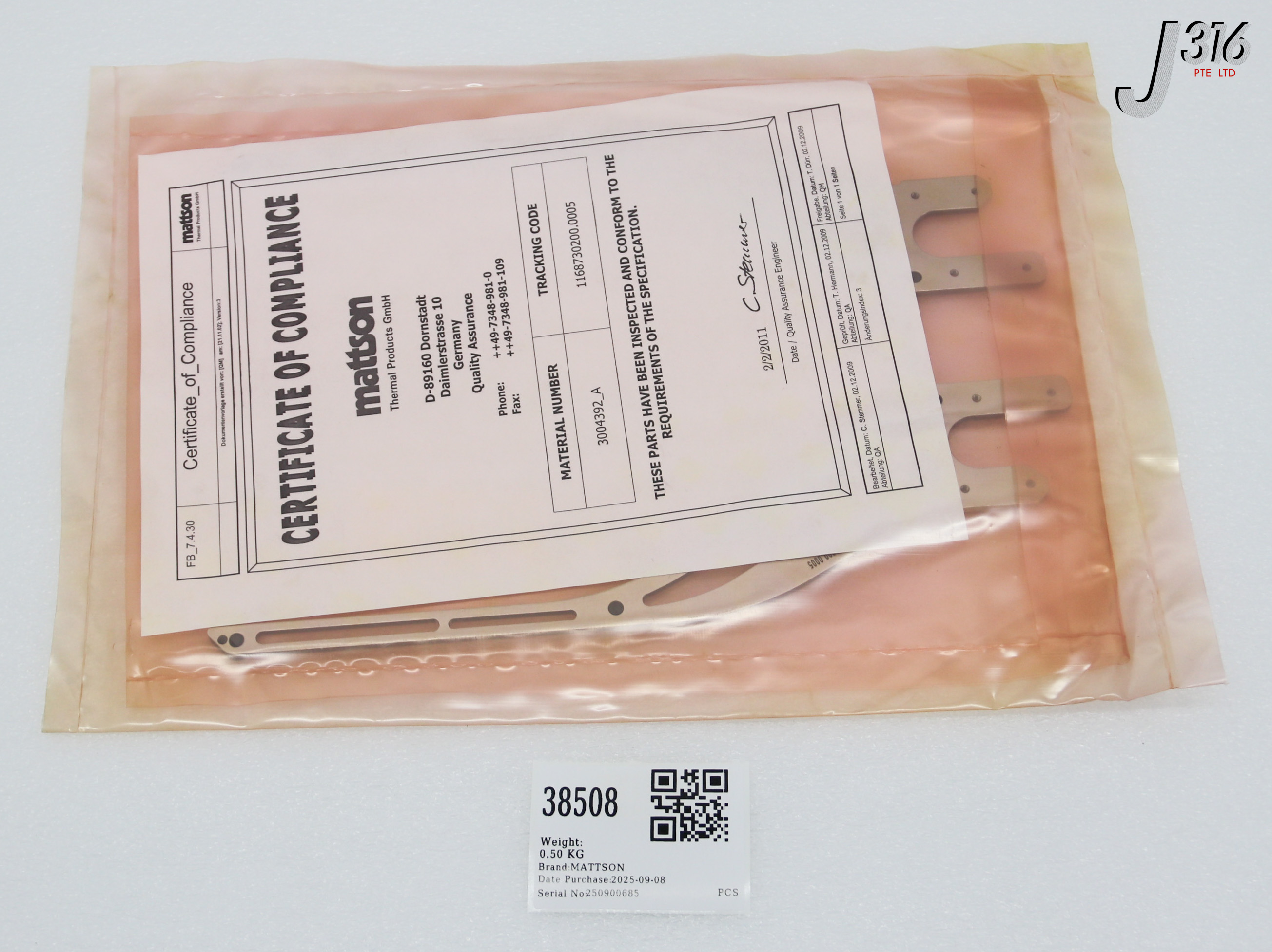 38508 MATTSON EDGE GRIP PADDLE COLD ASSY (NEW) 3004392 – J316Gallery