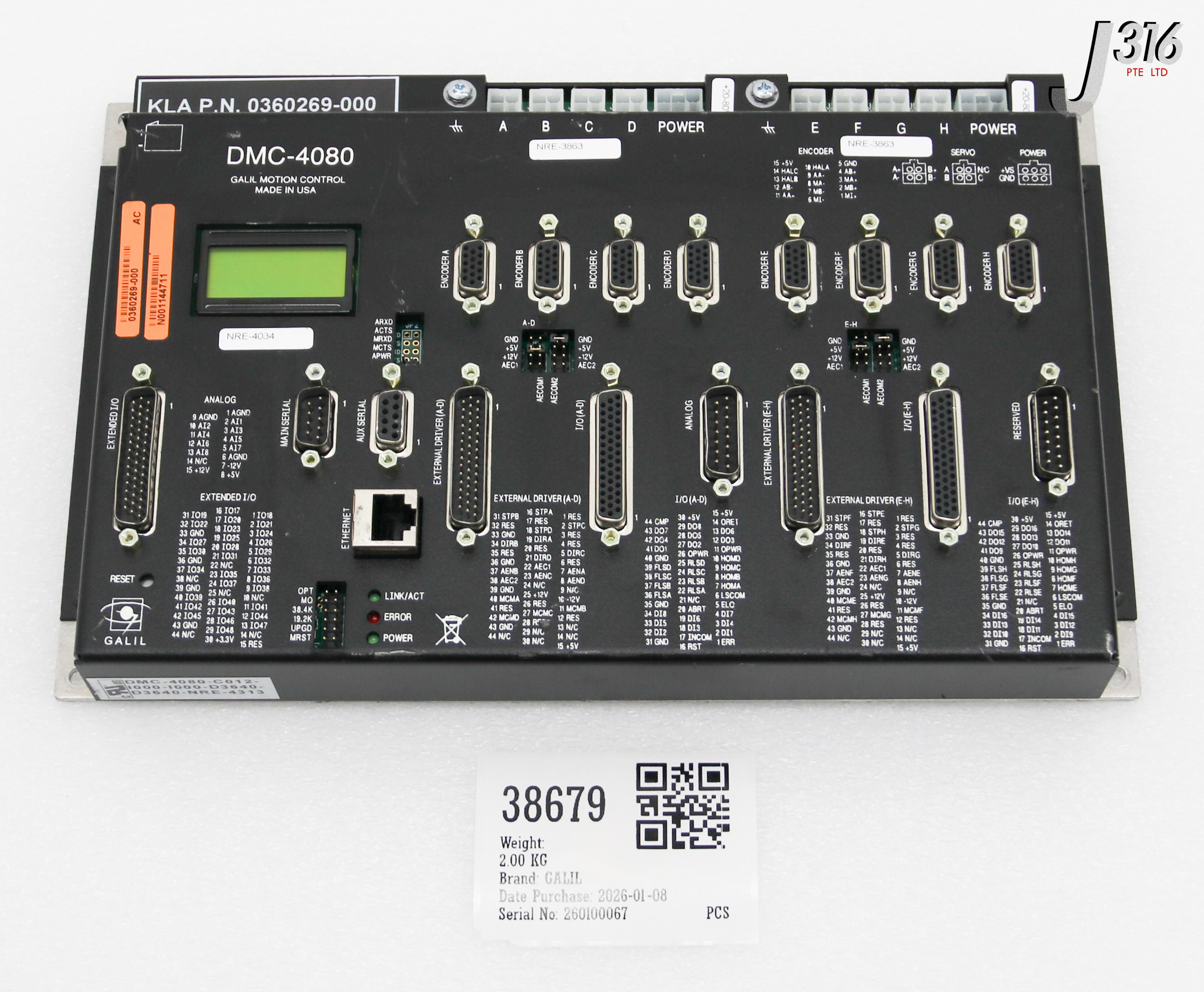 38679 GALIL GALIL 8-AXIS CONTROLLER DMC-4080 – J316Gallery