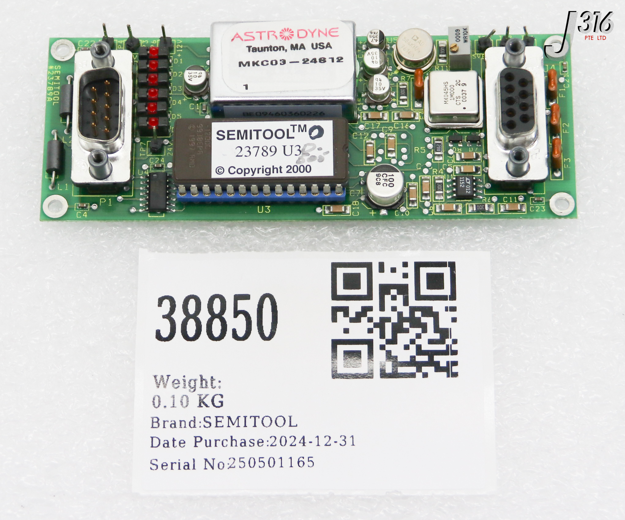 38850 SEMITOOL PCB ASSY, ABS ENCODER INTERFACE BD, 23789A 23789-507 ...
