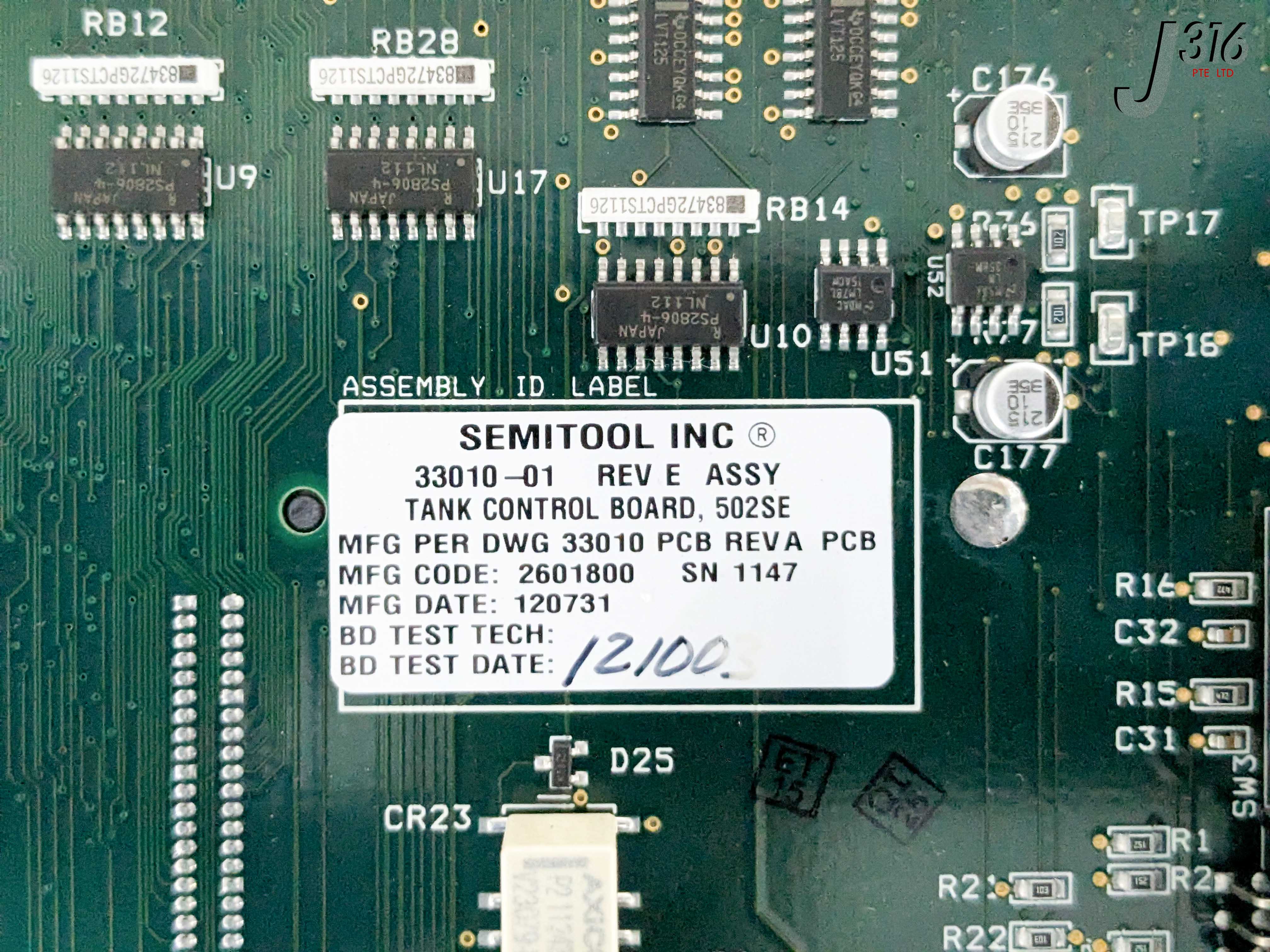 38907 SEMITOOL TANK CONTROL BLOCK 900T0331-01W – J316Gallery