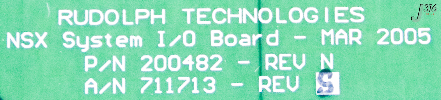 39101 RUDOLPH TECHNOLOGIES PCB- NSX SYSTEM I/O BOARD 200482 – J316Gallery