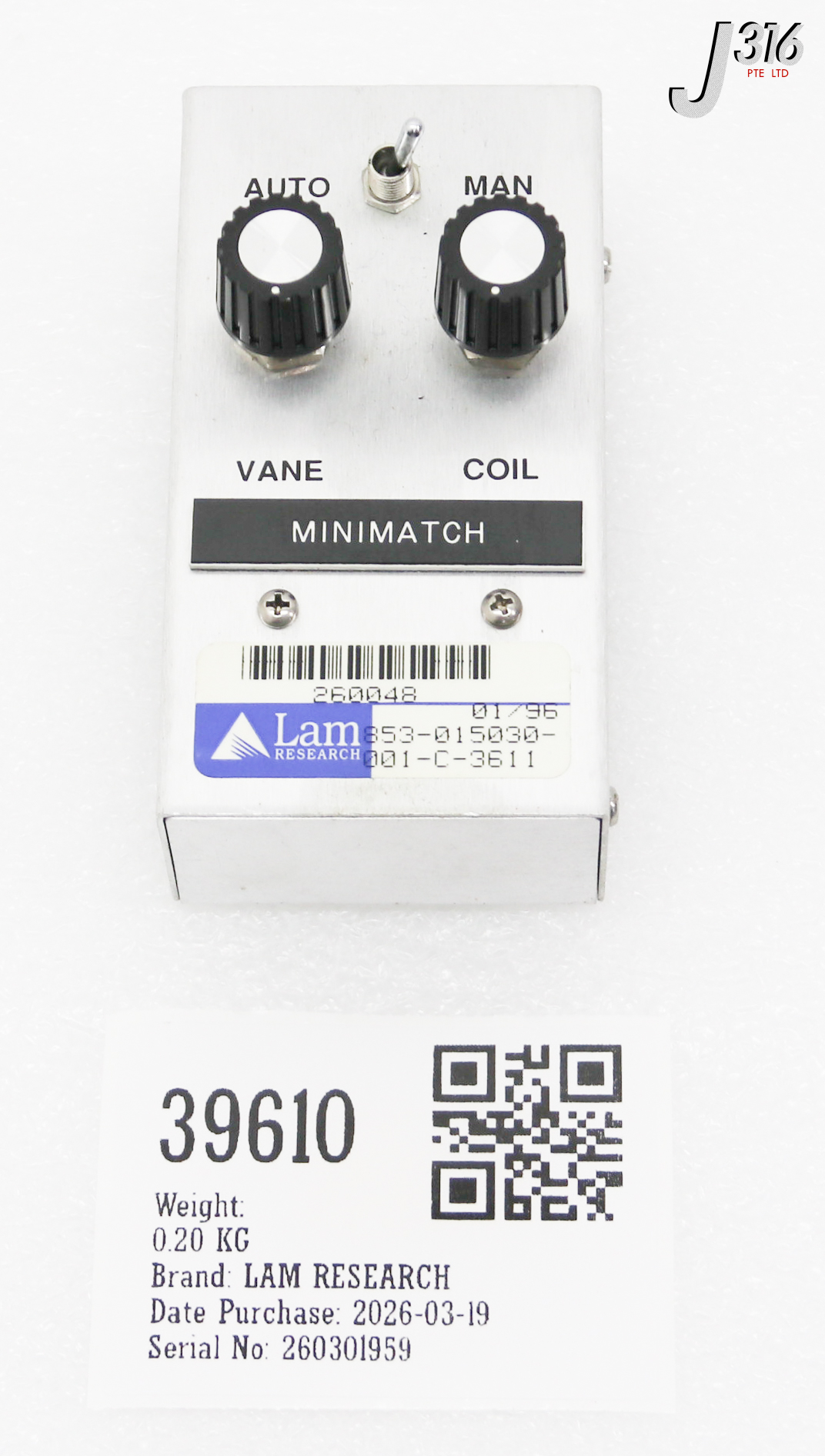 39610 LAM RESEARCH CONTROLLER REMOTE MANUAL RF DIP 853-015030-001-C ...