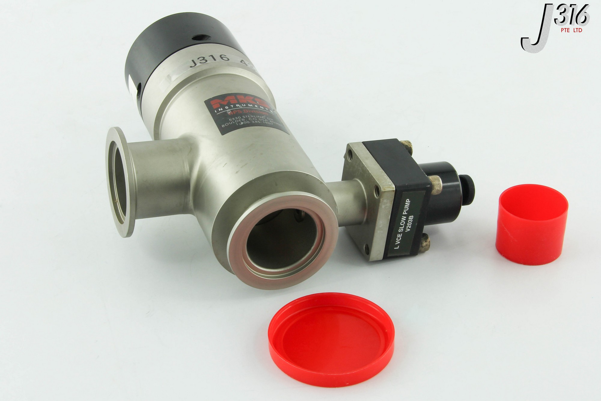 4362 MKS VACUCOMP LOPRO 2-STAGE PNEUMATIC ANGLE VALVE L2-40-AK-225 ...