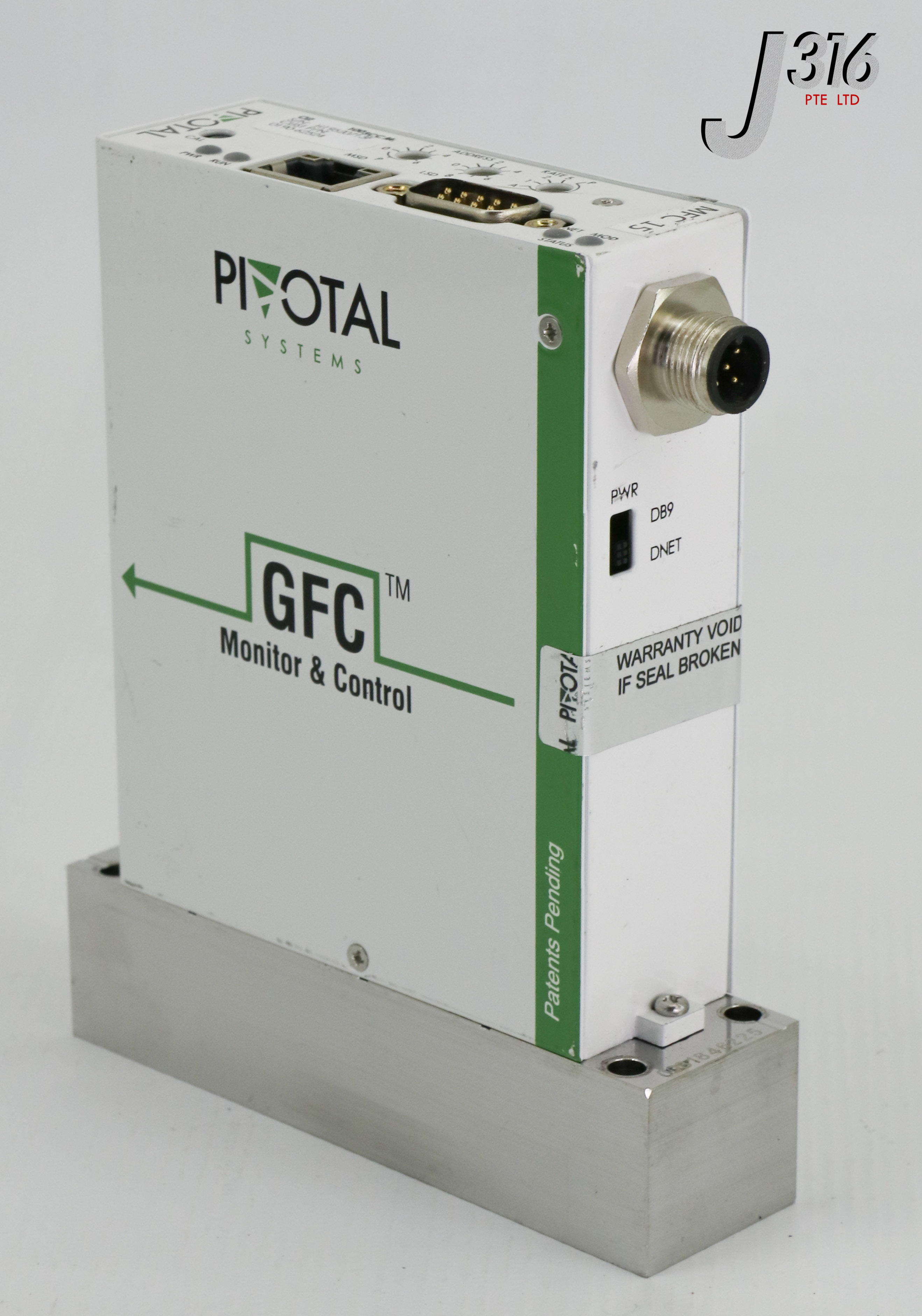 6555 PIVOTAL SYSTEMS GAS FLOW CONTROLLER, AMAT PN: 0190-62524 32-03407 ...