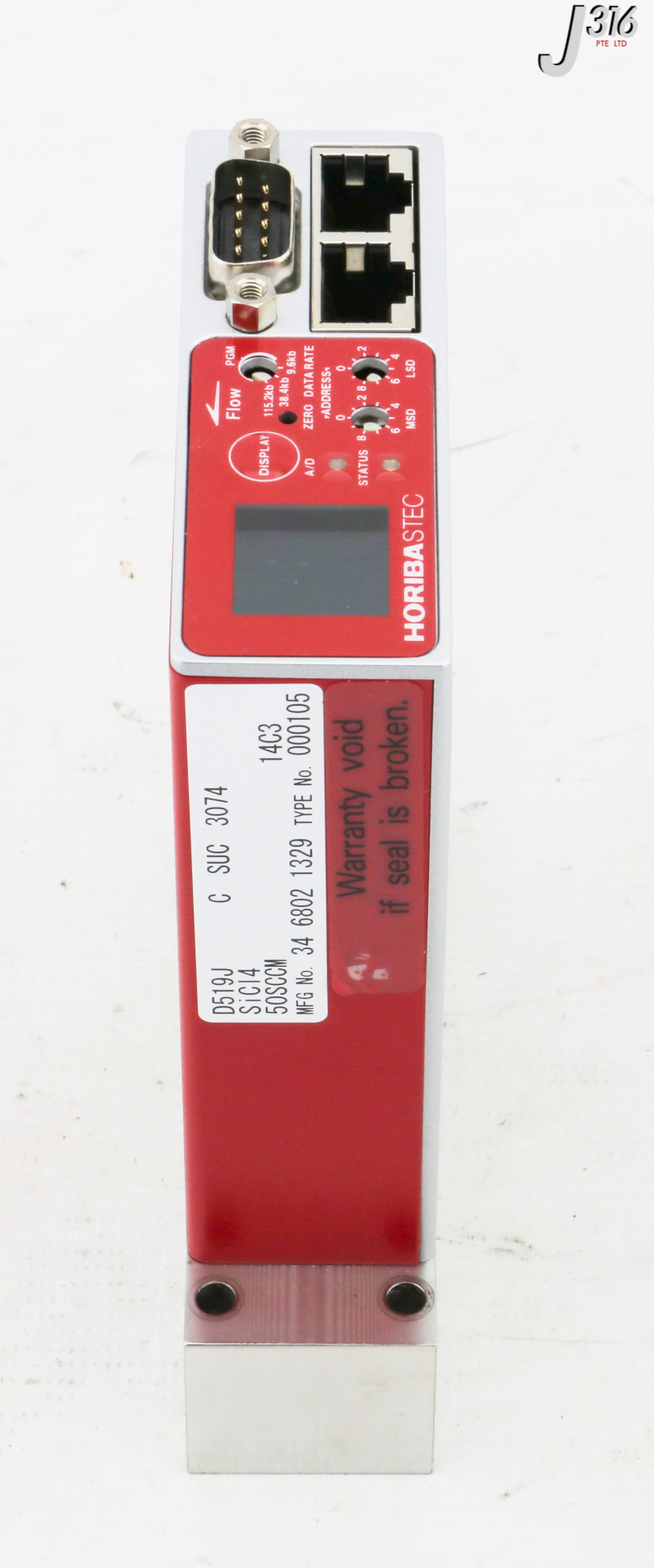 6941 HORIBA STEC MFC, CRITERION DIGITAL MASS FLOW MODULE SEC-Z714AGX ...