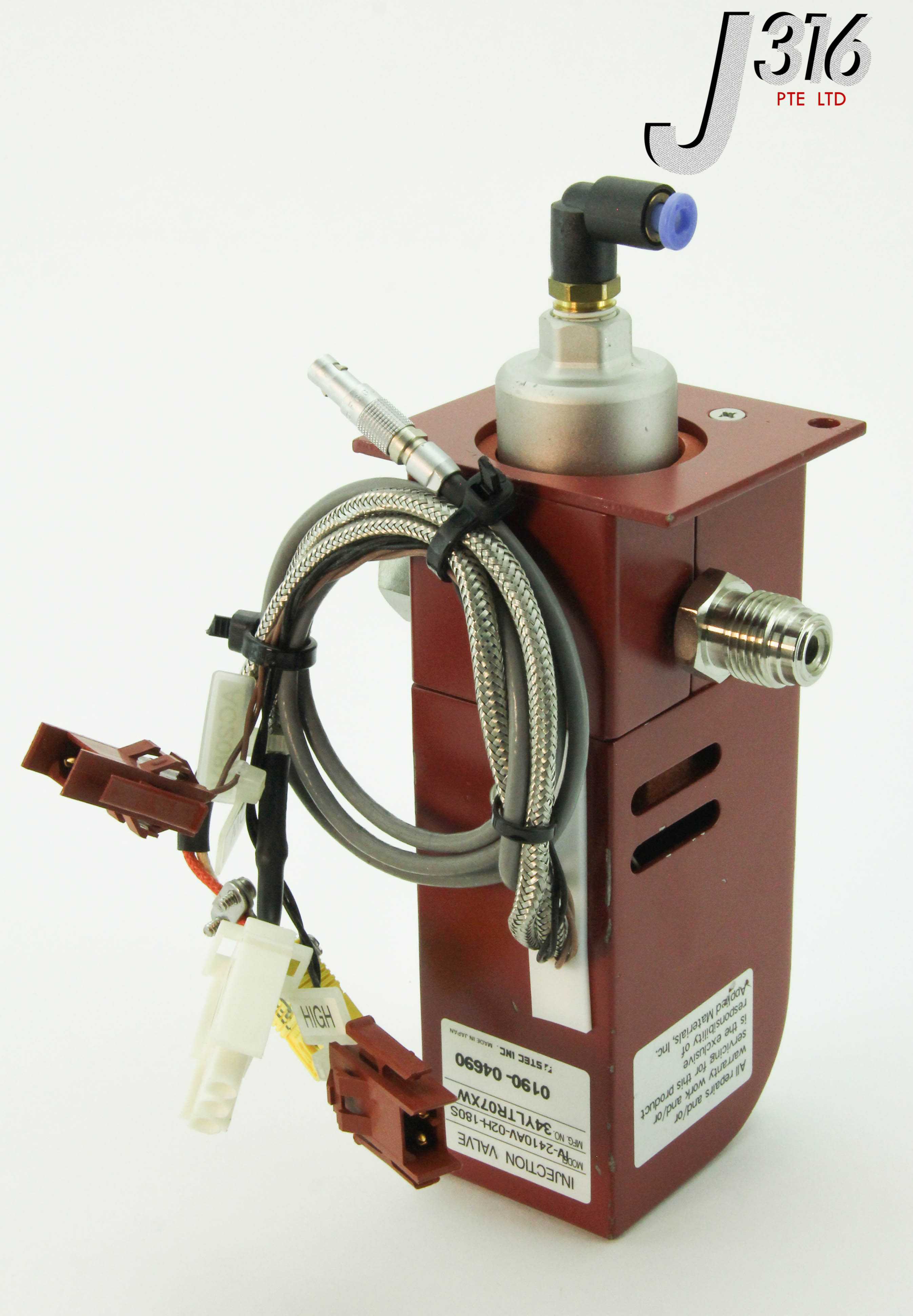 7691 HORIBA-STEC INJECTION VALVE, P/N: 0190-04690 IV-2410AV-02H-180S ...