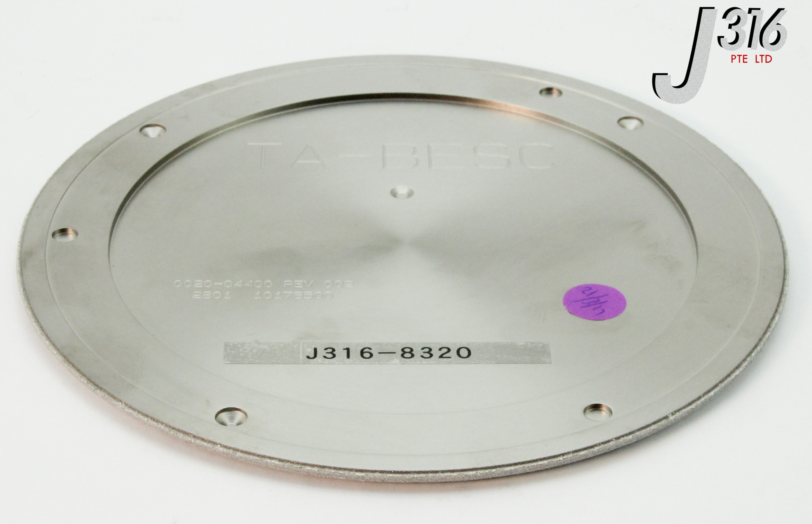 8320 APPLIED MATERIALS DISK, SHUTTER, TA/BESC, AL-SPRAYED 0020-04400 ...