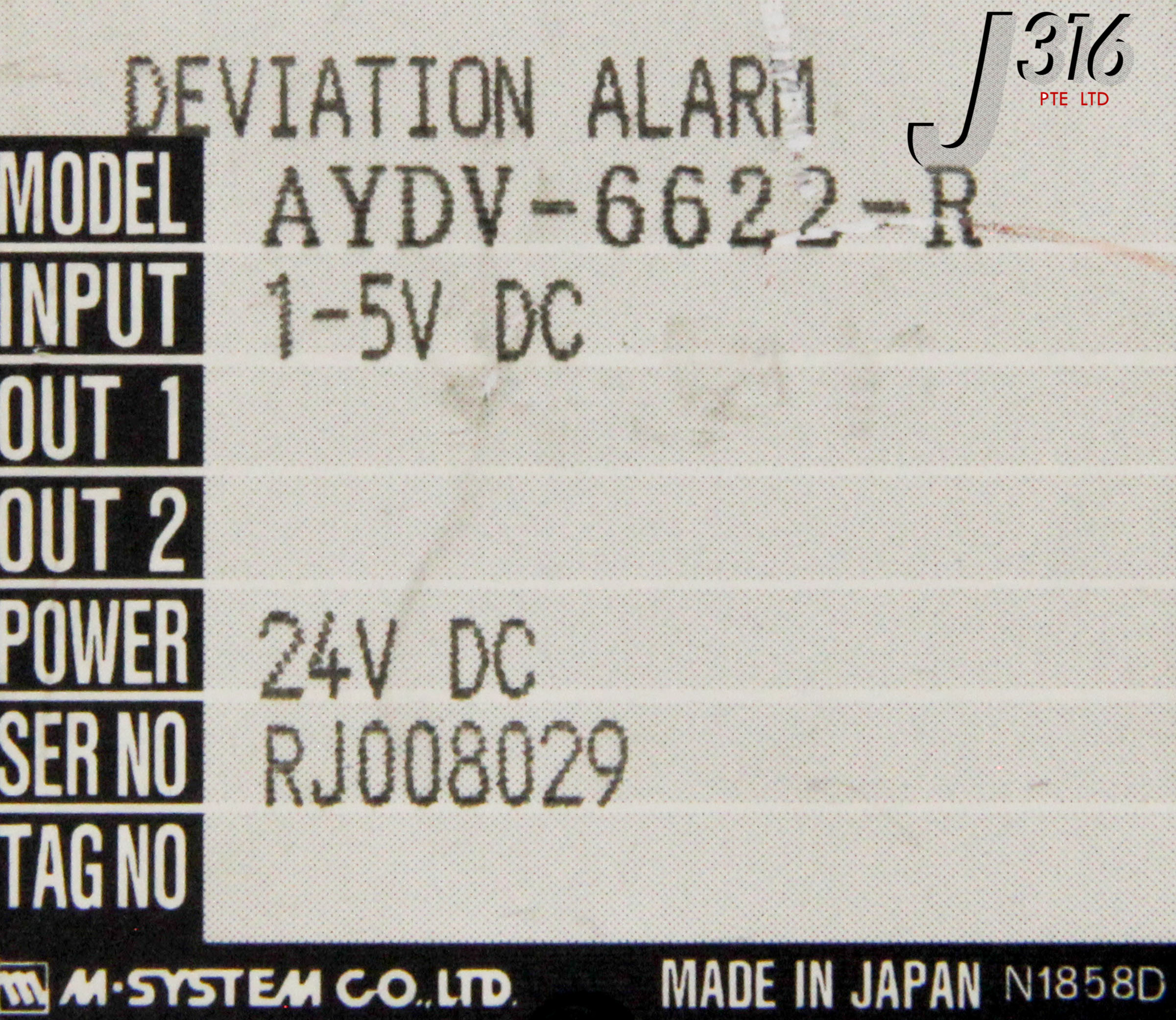 8381 M-SYSTEM DEVIATION ALARM (LOT OF 2) AYDV-6622-R – J316Gallery