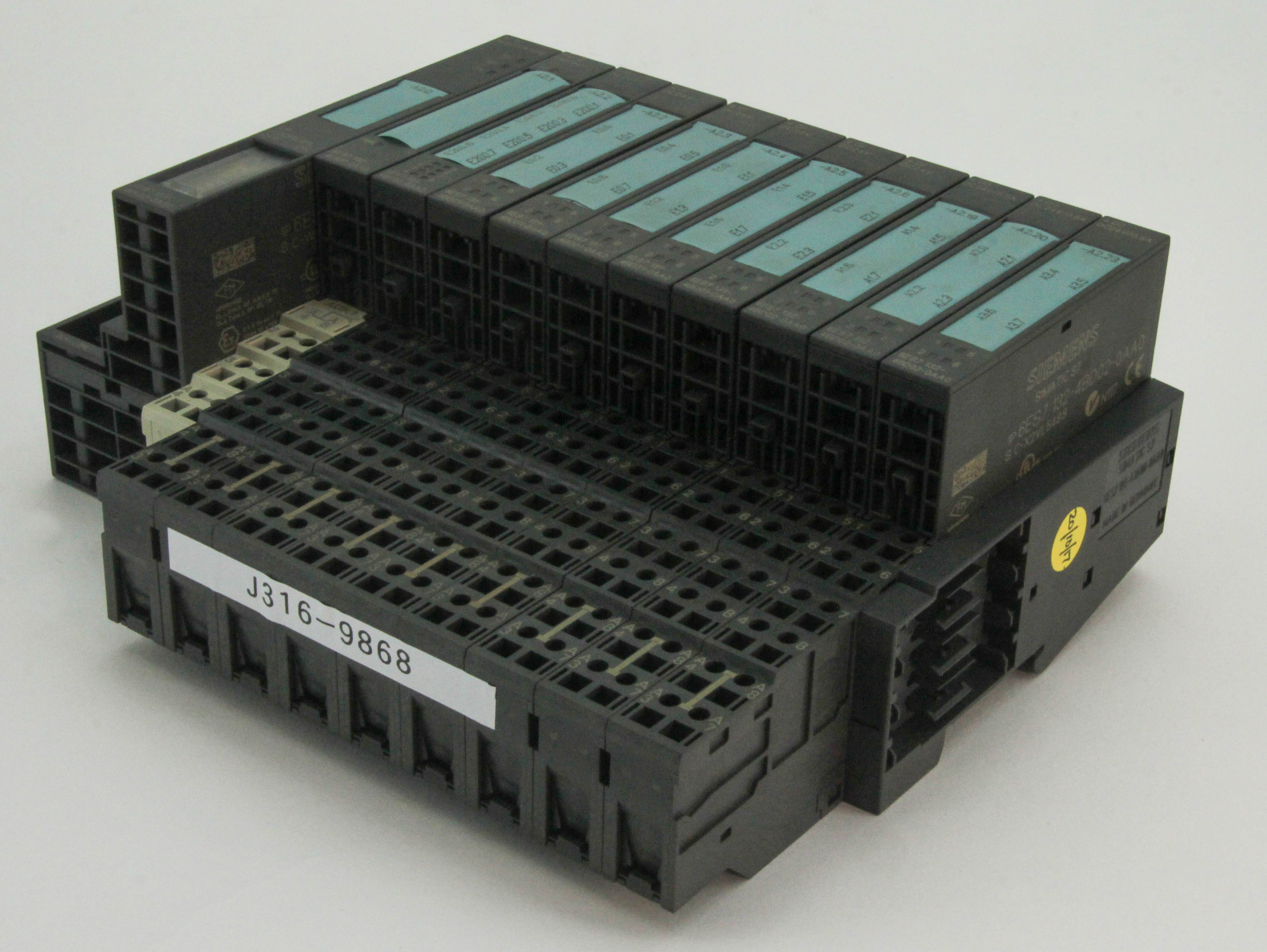 9868 SIEMENS INTERFACE MODULE (ET 200S) W/ 10 SLOTS 6ES7 151-1BA02-0AB0 ...