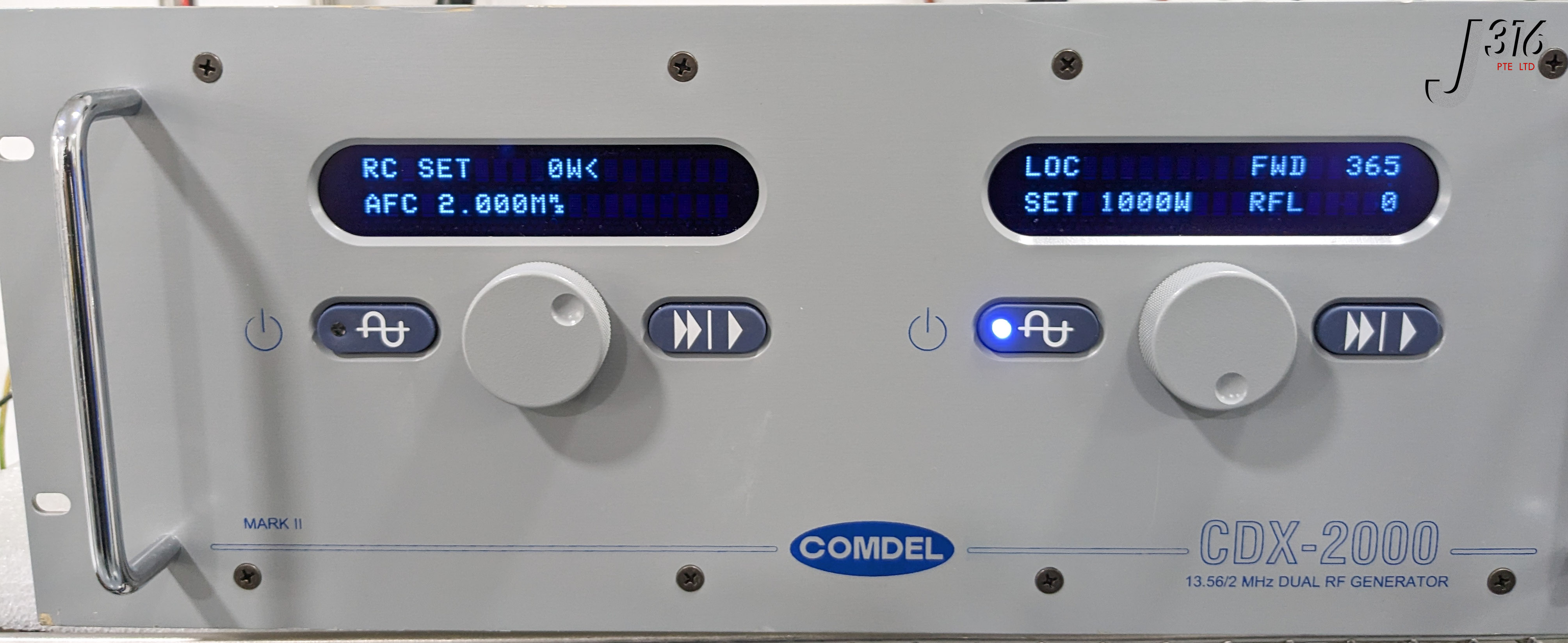 C0605 COMDEL 13.56/2 MHZ DUAL RF GENERATOR, CDX-2000, P/N: FP5352R1 ...