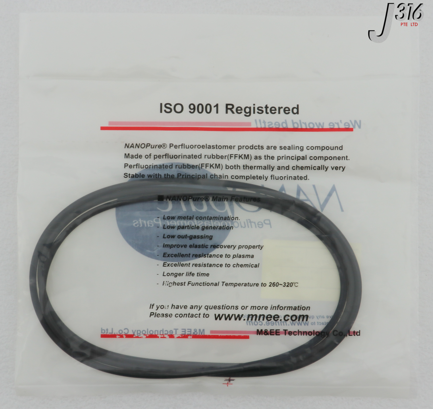 C3143 M&EE O-RING, NANOPURE, AMAT 3700-02300 (NEW) AS568A-281 – J316Gallery