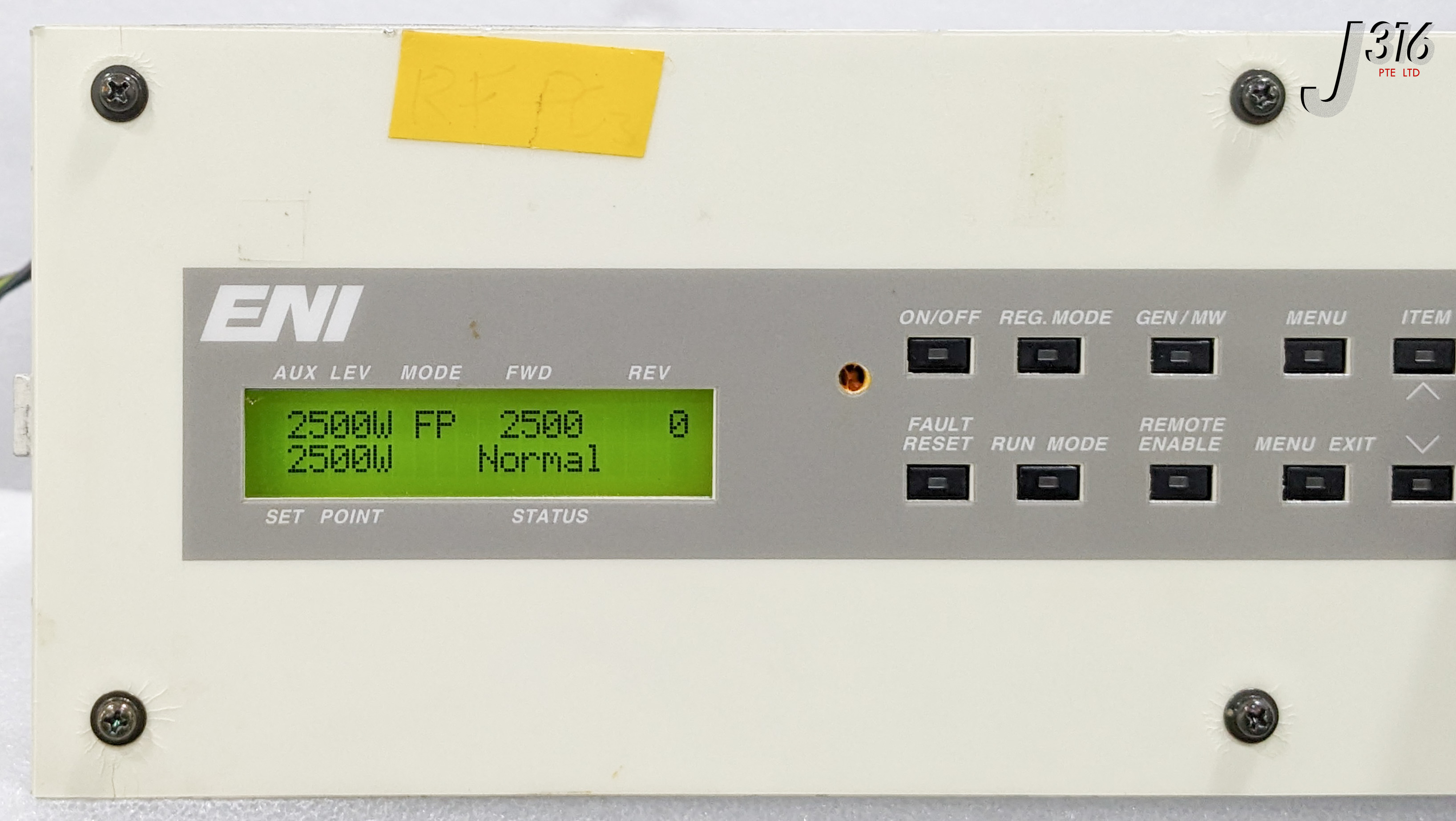 C3732 ENI RF GENERATOR, GENESIS, 2500W 13.56MHZ, P/N: GHW25A-13DF3N0 ...