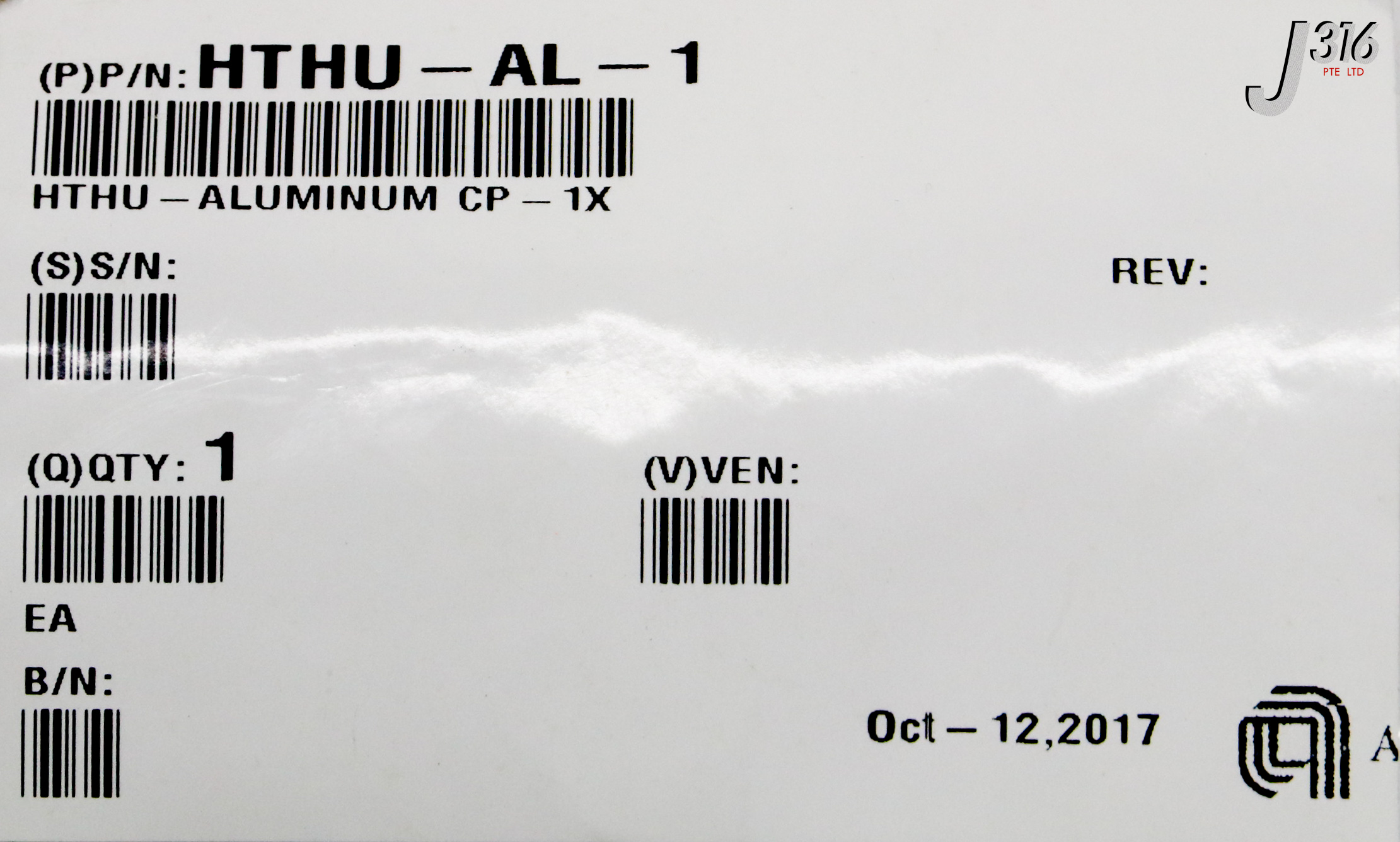 C3813 APPLIED MATERIALS KIT, HTHU-ALUMINIUM CP-1X (NEW) HTHU-AL-1 ...