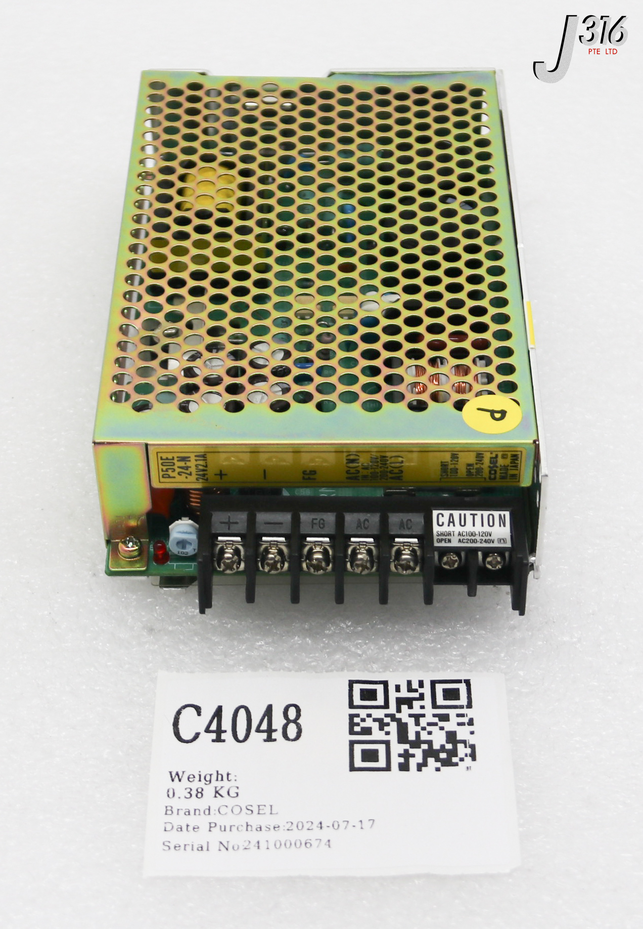 C4048 COSEL POWER SUPPLY 24V, 2.1A P50E-24 – J316Gallery