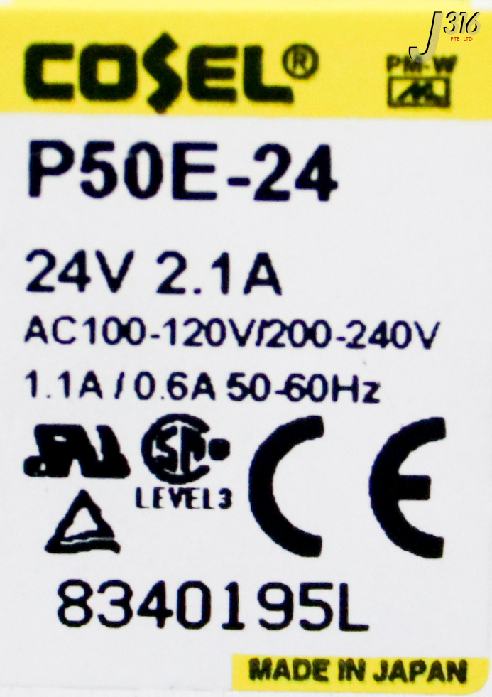 C4048 COSEL POWER SUPPLY 24V, 2.1A P50E-24 – J316Gallery