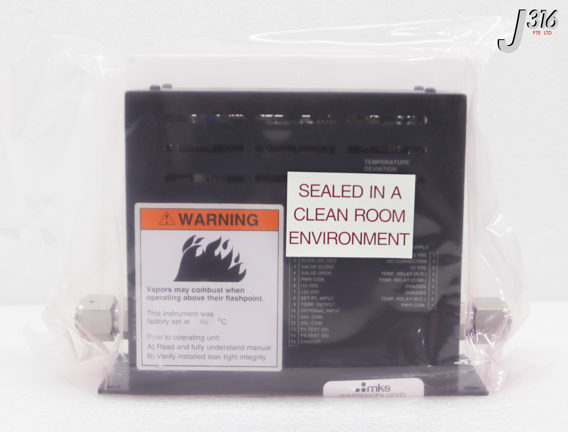 M115 MKS VAPOR MASS FLOW CONTROLLER, TYPE 1150, GAS: TMA, RANGE: 250 ...